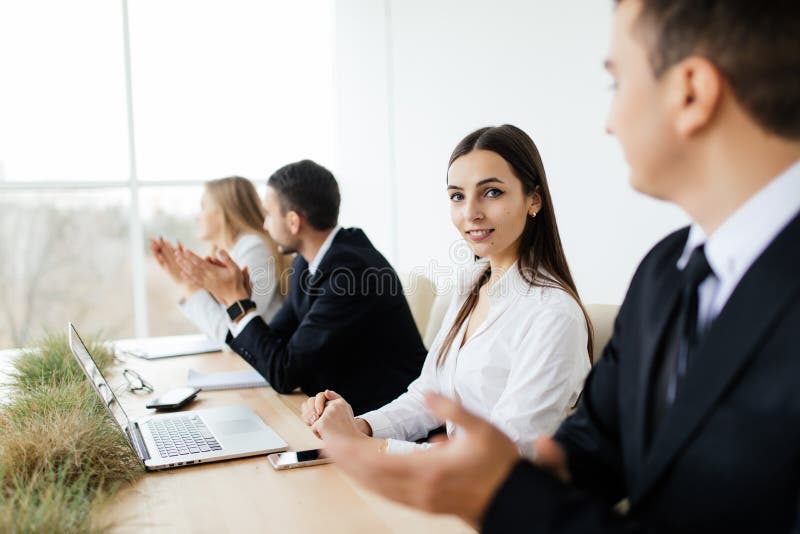 Business People Discussing in Meeting Room Stock Image - Image of ...