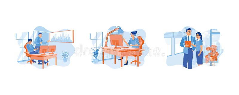 Business People are Discussing a New Project. Developing Software Using ...