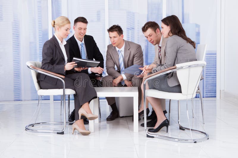 Business People Discussing in Office Stock Photo - Image of length ... Business People Discussing in Office Stock Photo - Image of length ...
