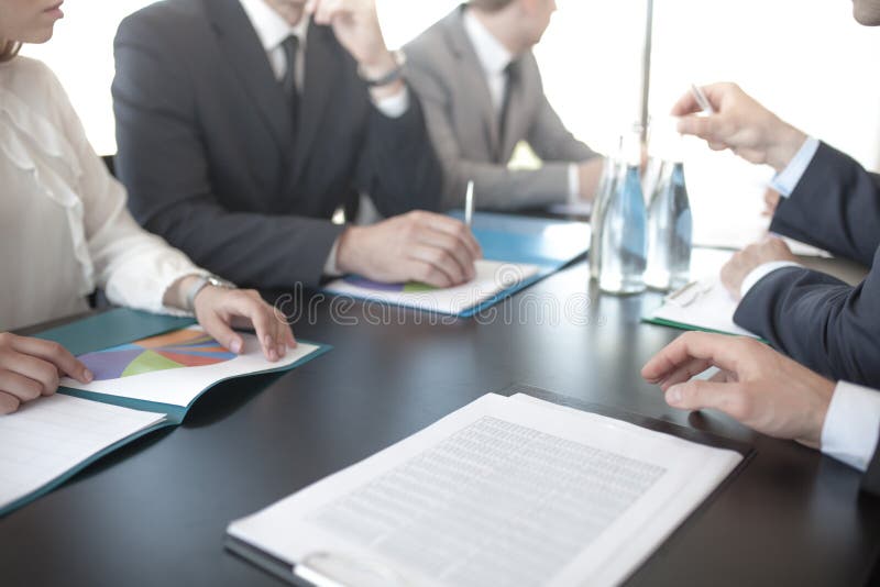 Business People Discussing Reports Stock Image - Image of male ...
