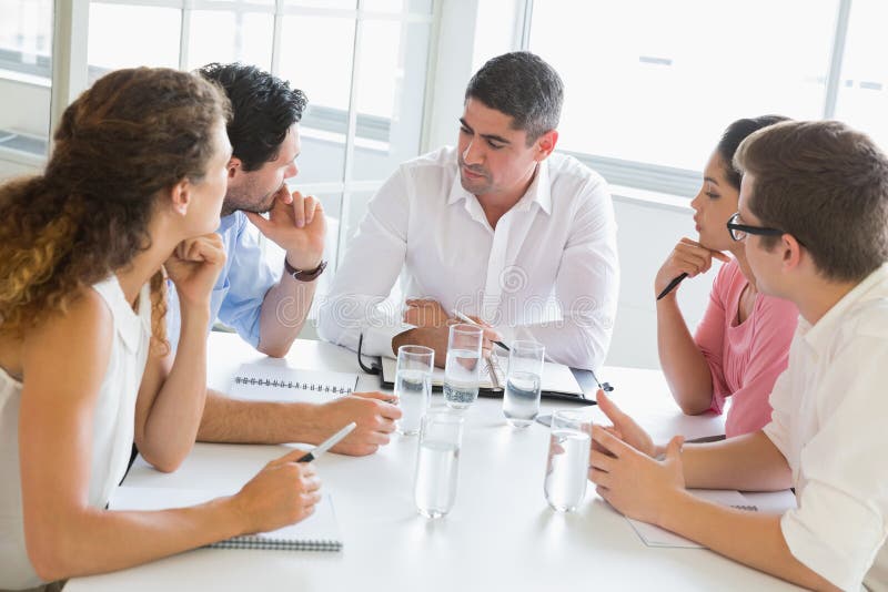 Business People Discussing at Table Stock Photo - Image of colleagues ...