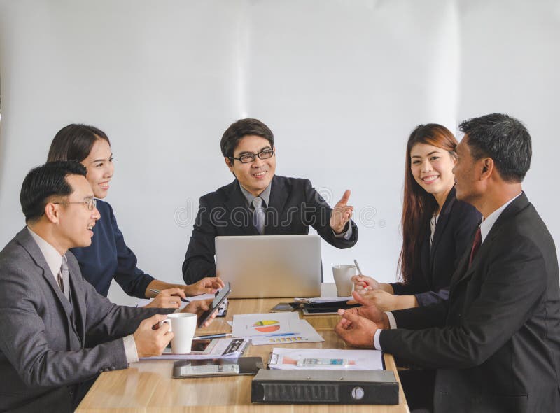 Business People are Discussing Work Stock Photo - Image of asian ...
