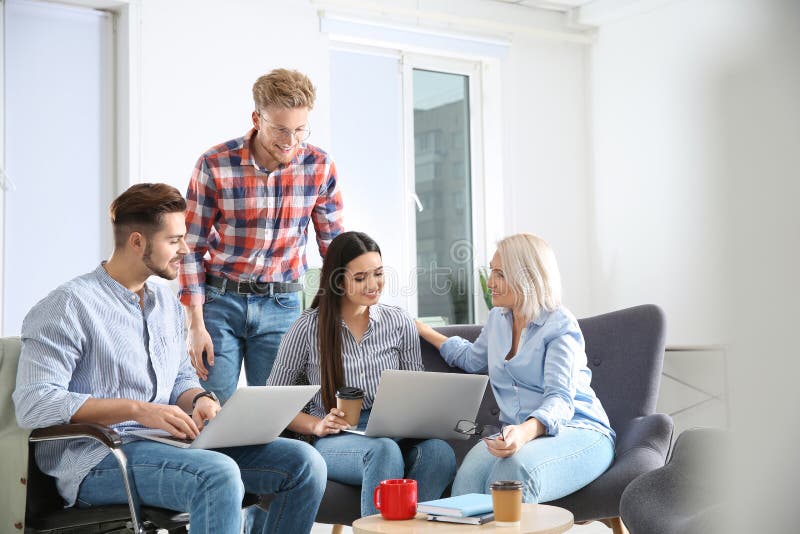 Business People Discussing Work Matters in Office Stock Image - Image ...