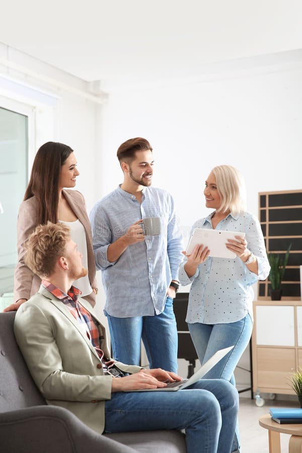 Business People Discussing Work Matters in Office Stock Image - Image ...