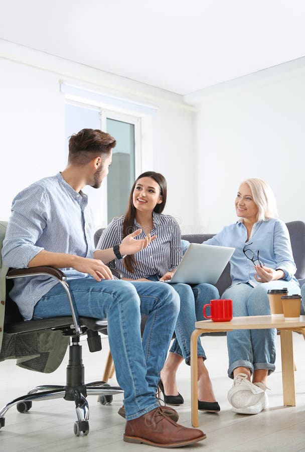 Business People Discussing Work Matters. Professional Communication ...