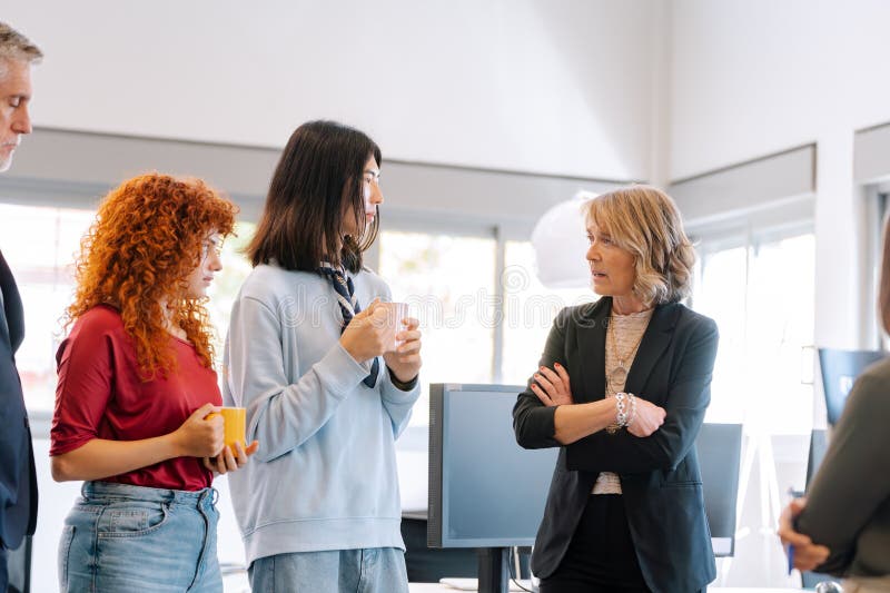 Business People Discussing about Work in the Office. Stock Photo ...