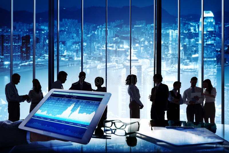 Business People Discussion Stock Exchange Stock Photo - Image of ...