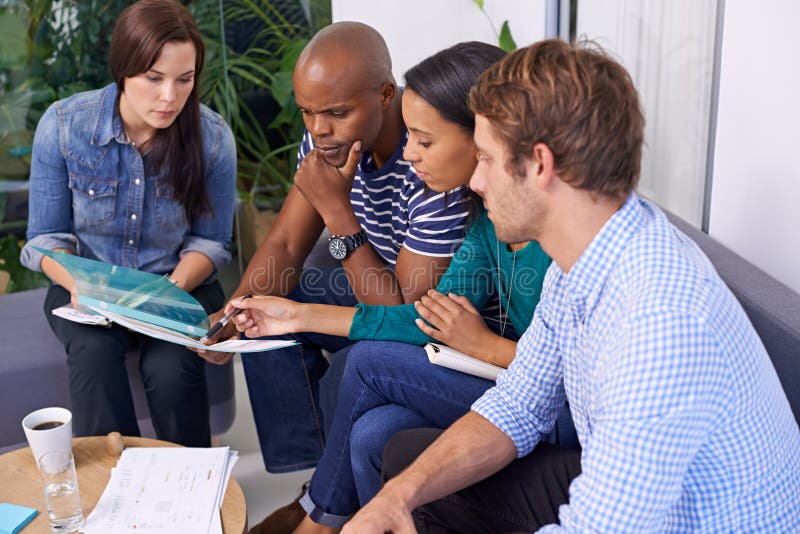 Business People, Documents and Group Planning, Discussion or ...