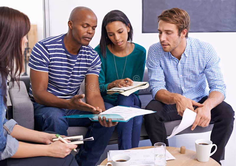 Business People, Documents and Team Planning, Discussion or ...