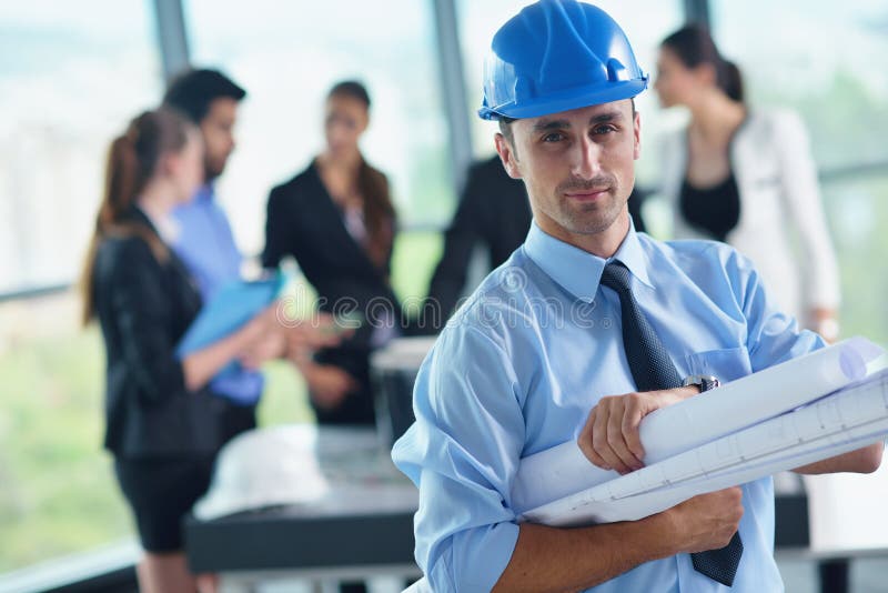 Business People and Engineers on Meeting Stock Photo - Image of adult ...