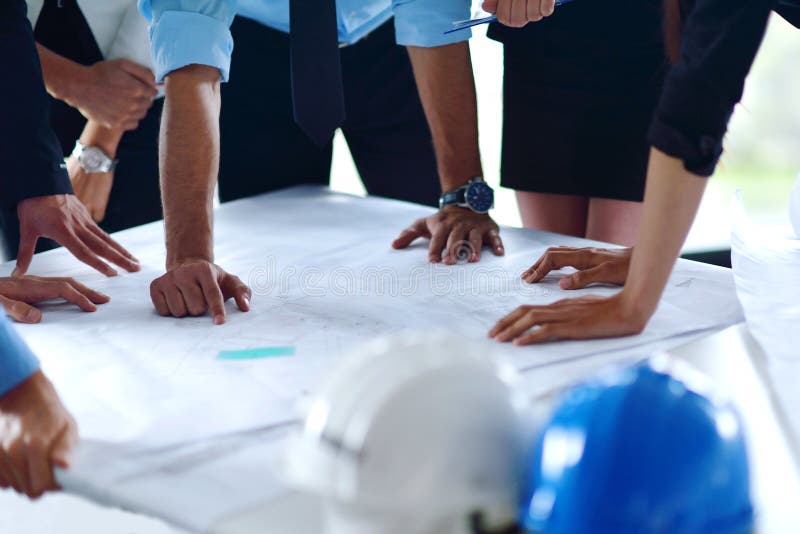 Business People and Engineers on Meeting Stock Image - Image of model ...