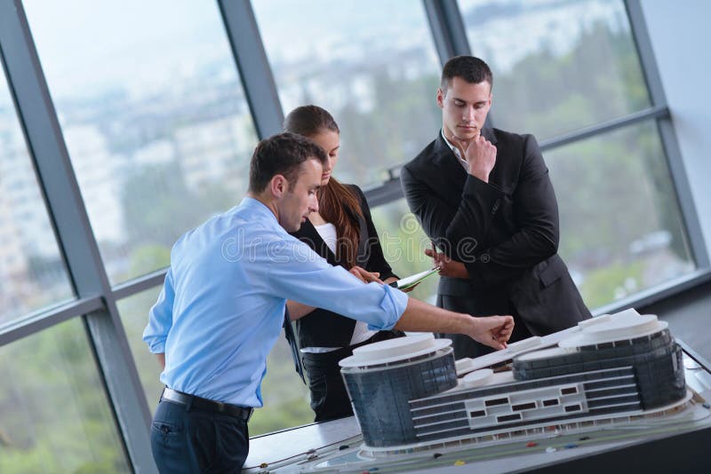 Business People and Engineers on Meeting Stock Photo - Image of male ...