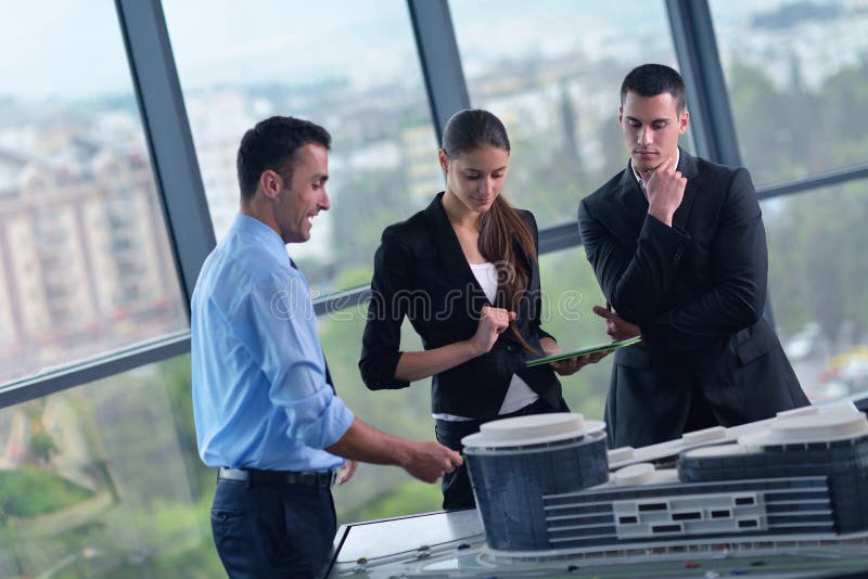 Business People and Engineers on Meeting Stock Image - Image of ...