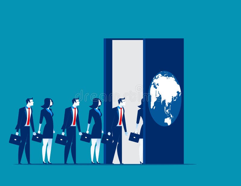 Business People Entering the Working World. Concept Business Ve Stock ...