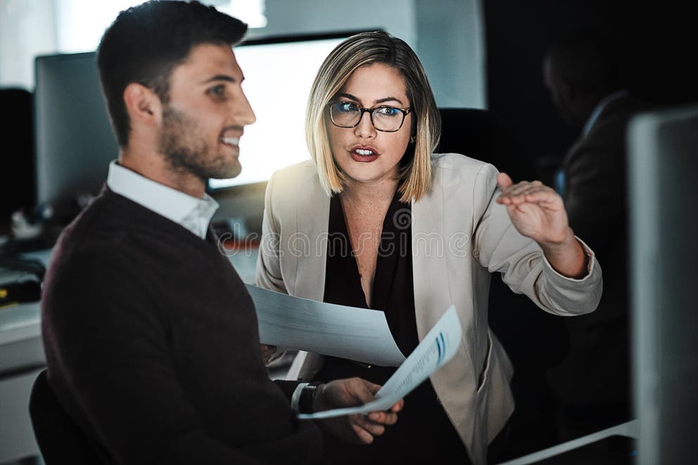 Business People, Expert and Teamwork with Documents, Planning and Explain System with Paperwork ...