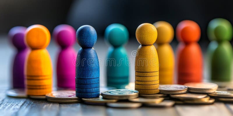 Business People with Finance Coins Stack Stock Photo - Image of ...