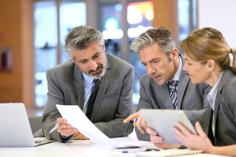 Business People in Financial Meeting Stock Photo - Image of ...