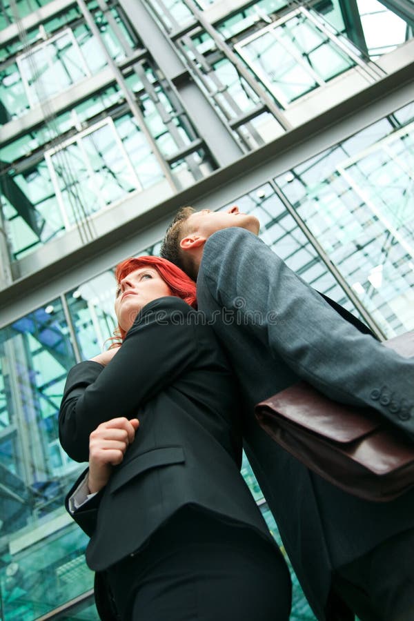 Business People in Front of an Office Building Stock Photo - Image of ...