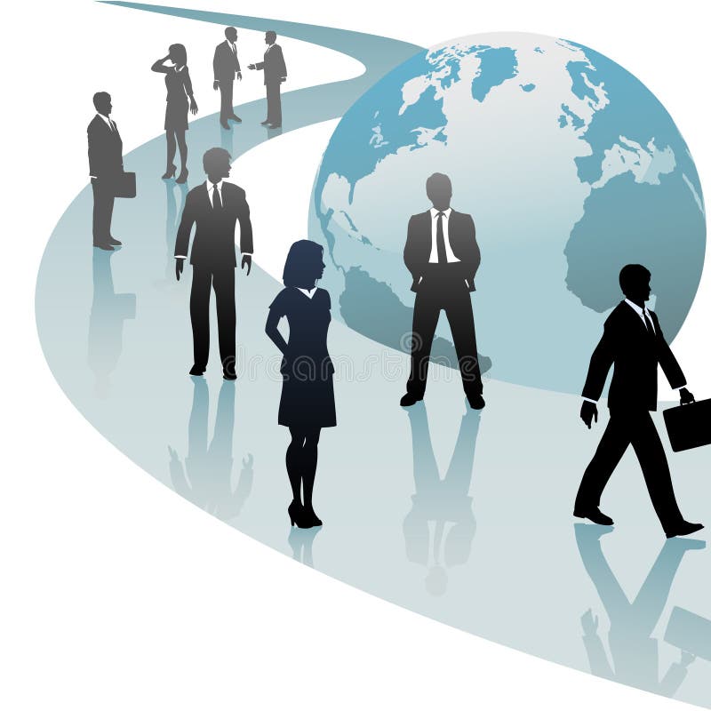 Business People on Future World Path Progress Stock Vector ...
