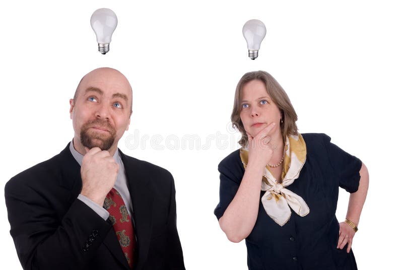 Business People Getting Ideas Stock Image - Image of closeup, invention ...