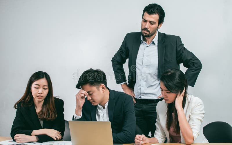 Business People Getting Stress about Failure Project Stock Photo ...