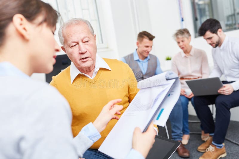 Business People Giving Advice Stock Photo - Image of time, people: 91612436