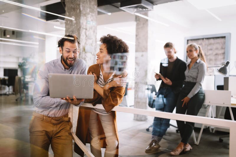 Business People Good Teamwork in Office. Teamwork Successful Meeting ...