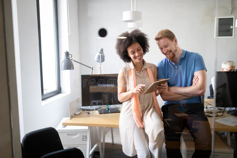 Business People Good Teamwork in Office. Teamwork Successful Meeting ...