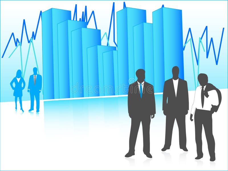 Business people and graph stock vector. Illustration of businessmen ...