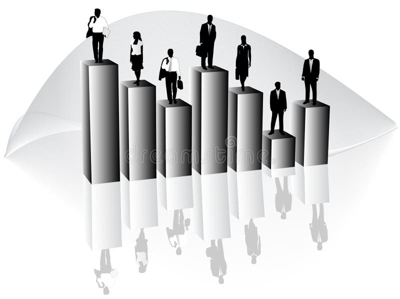 Business people and graph stock vector. Illustration of internet - 3991985