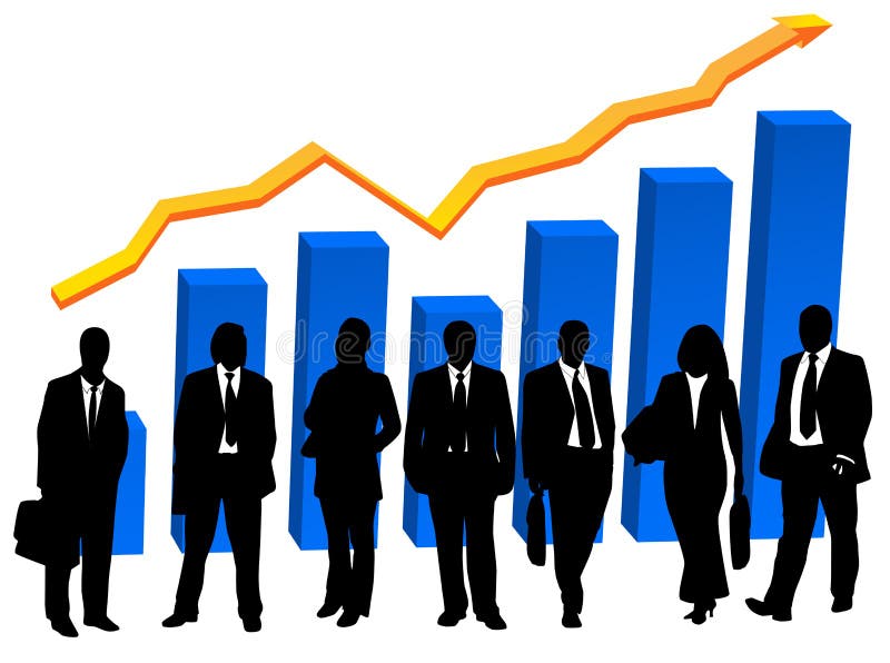 Business people and graph stock vector. Illustration of people - 8519161