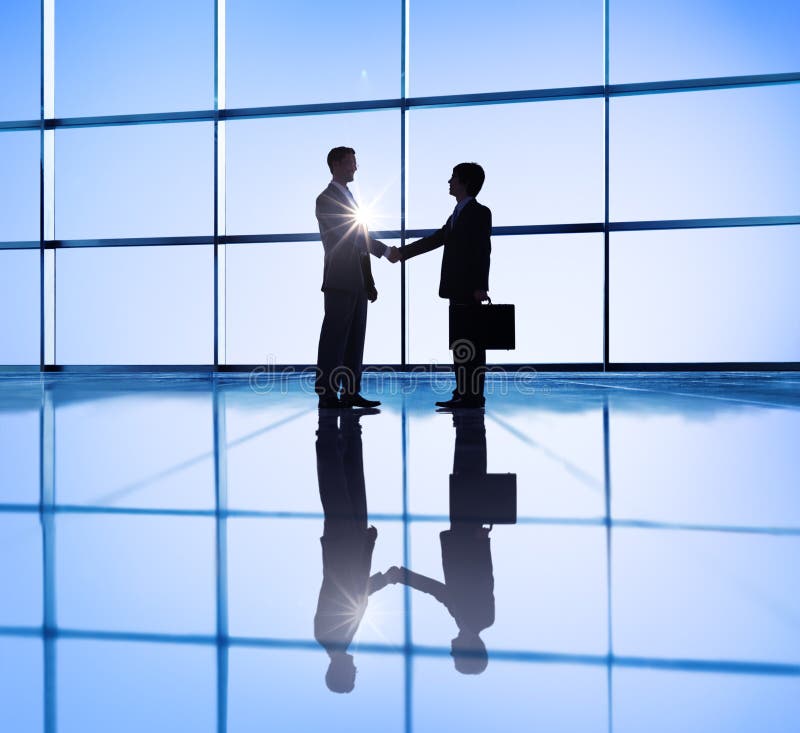 Business People Greeting To Coworker Stock Photo - Image of large ...