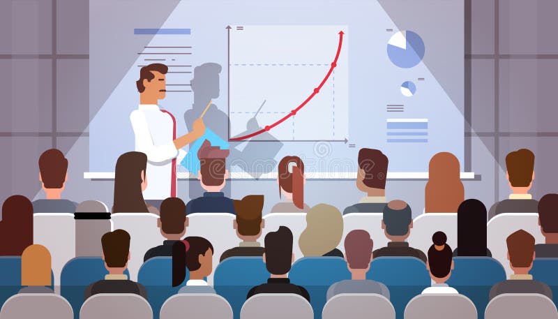 Business People Group at Conference Meeting Training Courses Flip Chart ...