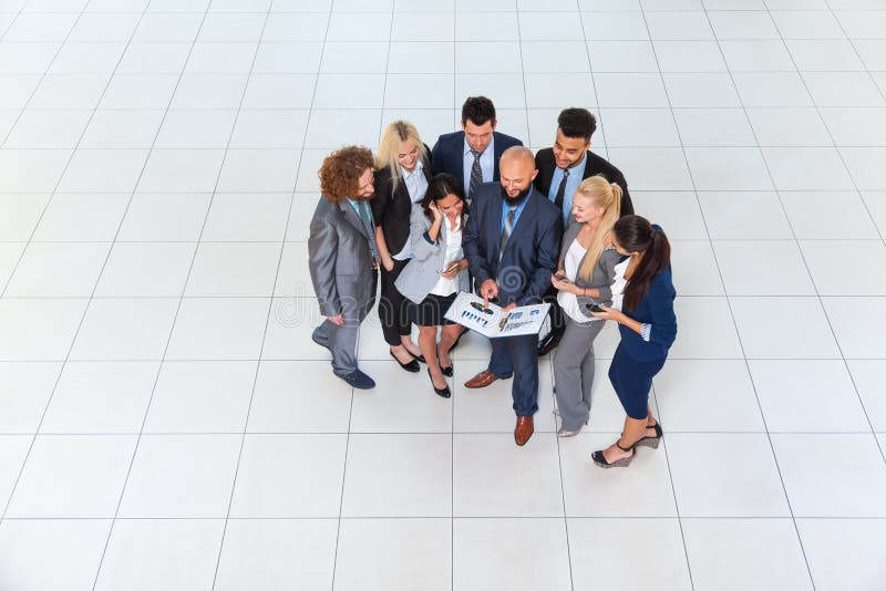 Business People Group Discussing Document Project Plan Communicating ...