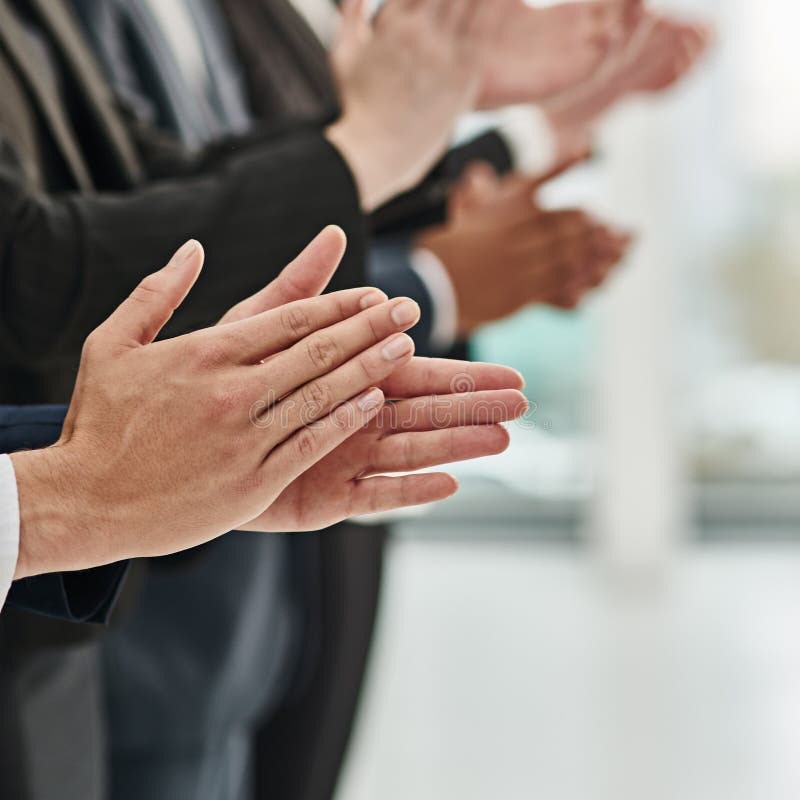 Business People, Group and Hands Applause for Celebration Support or ...
