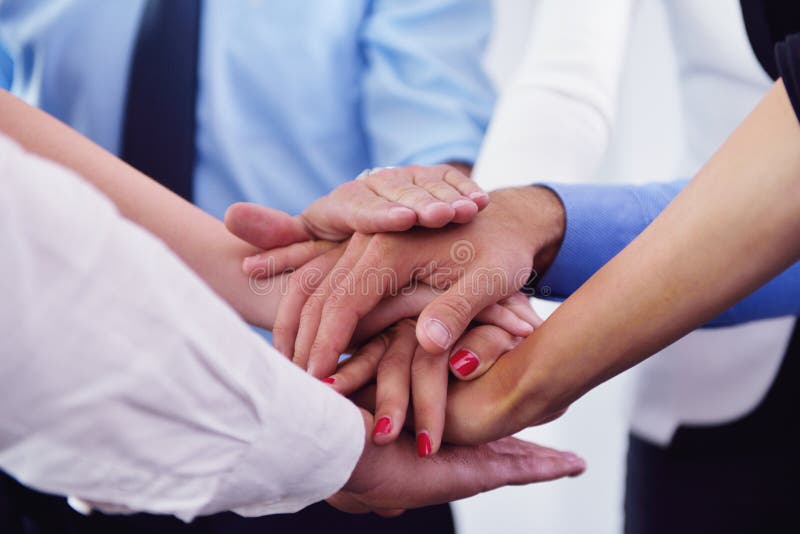 Business People Group Joining Hands Stock Photo - Image of angle, human ...