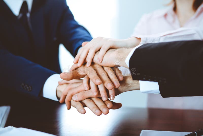 Business People Group Joining Hands. Teamwork or Meeting Concepts Stock ...