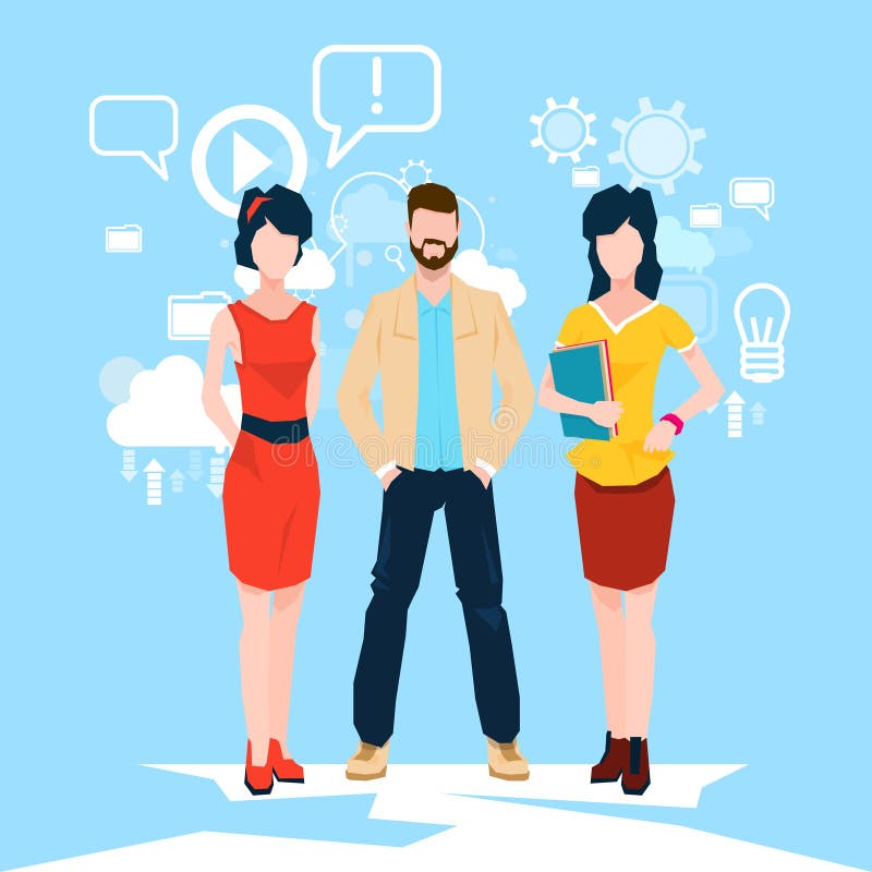 Business People Group Team Internet Technology Background Stock Vector ...