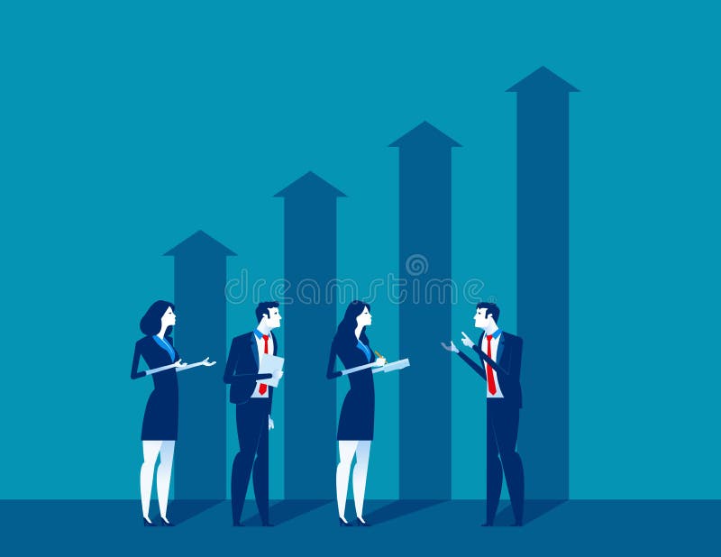 Business People and Growth Economic. Concept Business Vector, Graph ...