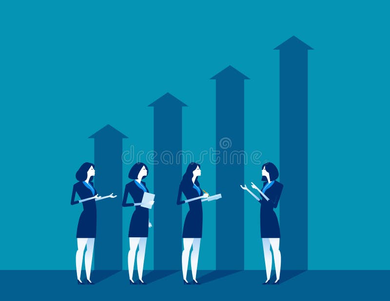 Business People and Growth Economic. Concept Business Vector, Graph ...