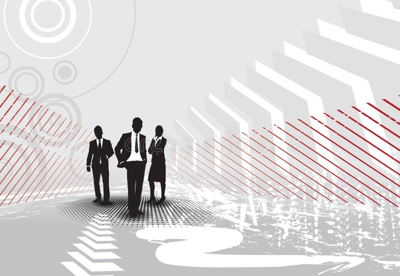 Business People on Halftone Background Stock Vector - Illustration of ...