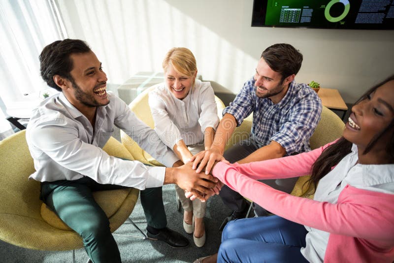 Business People with Hand Stacked Stock Photo - Image of occupation ...
