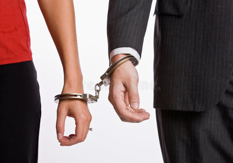 Business People Handcuffed Together Stock Image - Image of person, male ...