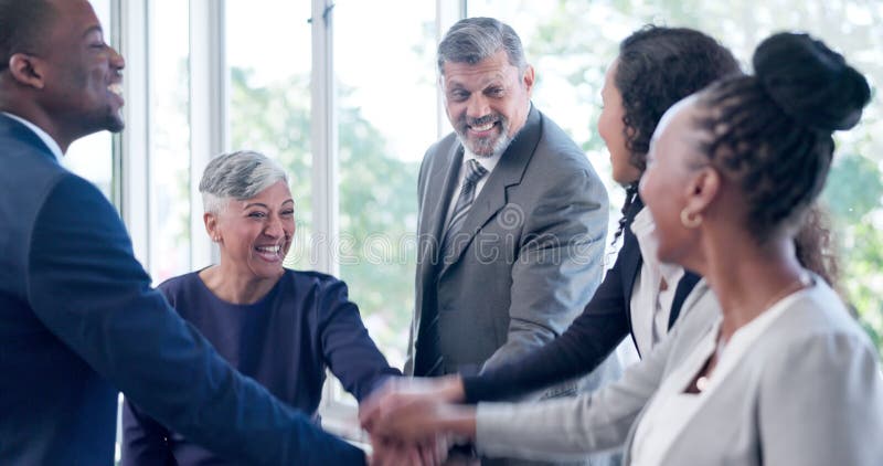 Business People, Hands Together and Teamwork in Motivation for Support ...