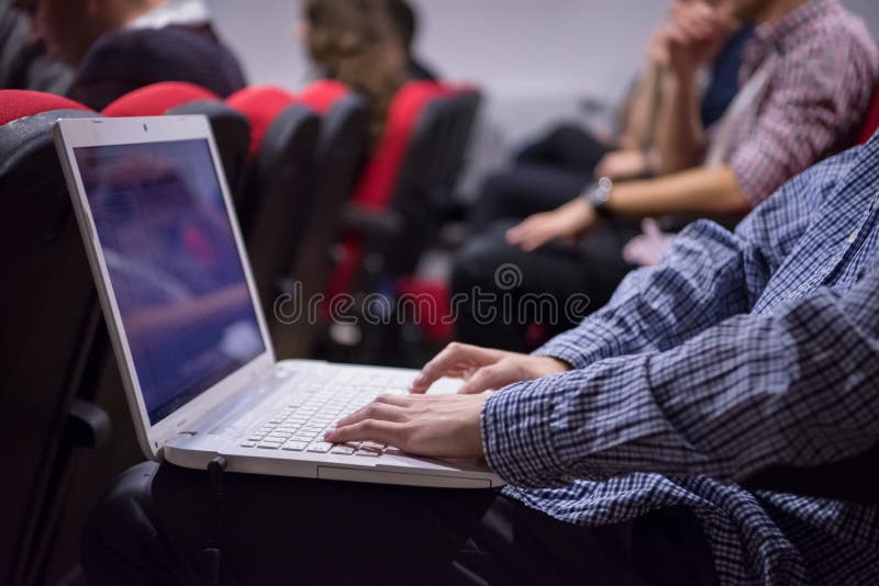 Business People Hands Using Laptop Computer Stock Photo - Image of ...