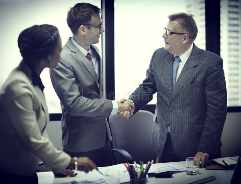 Business People Handshake Greeting Deal Concept Stock Photo - Image of ...