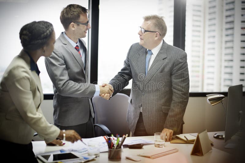 Business People Handshake Greeting Deal Concept Stock Photo - Image of ...