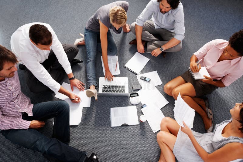 Business People Hard at Work Stock Image - Image of brainstorming ...