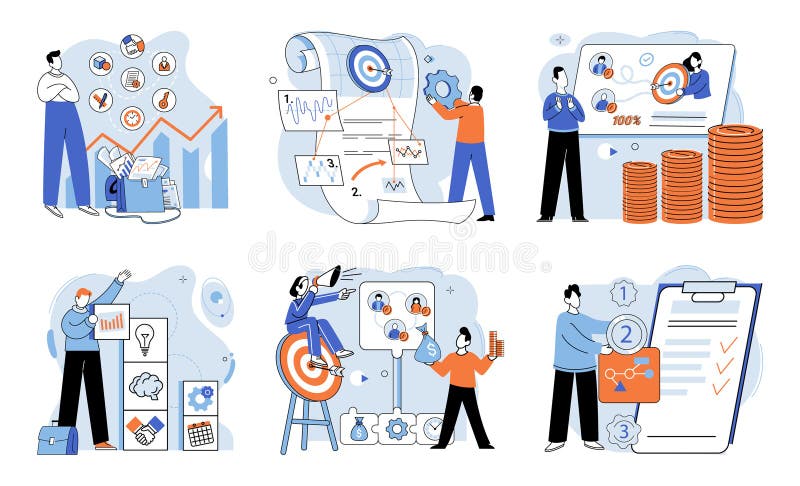 Business People Have Project Strategy Planning Meeting. Colleagues Work ...