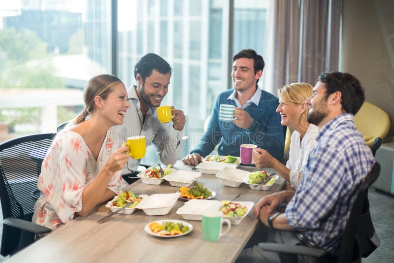 Business People Having Breakfast Stock Image - Image of coffee, adult ...